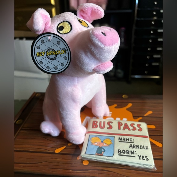 Nickelodeon | Other | Hey Arnold Pig Plush And Arnold Paper Wallet ...